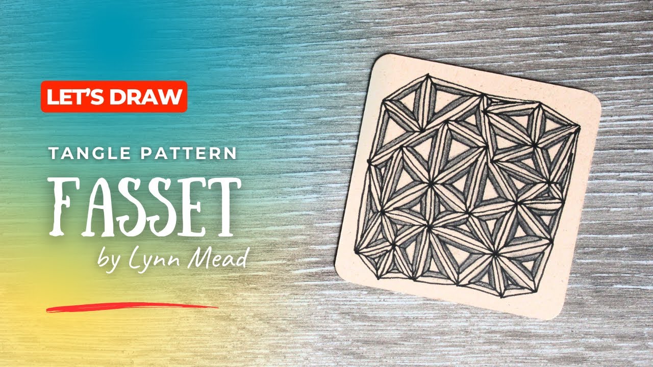 Geometric and volumetric tangle pattern | Zentangle art for beginners ...