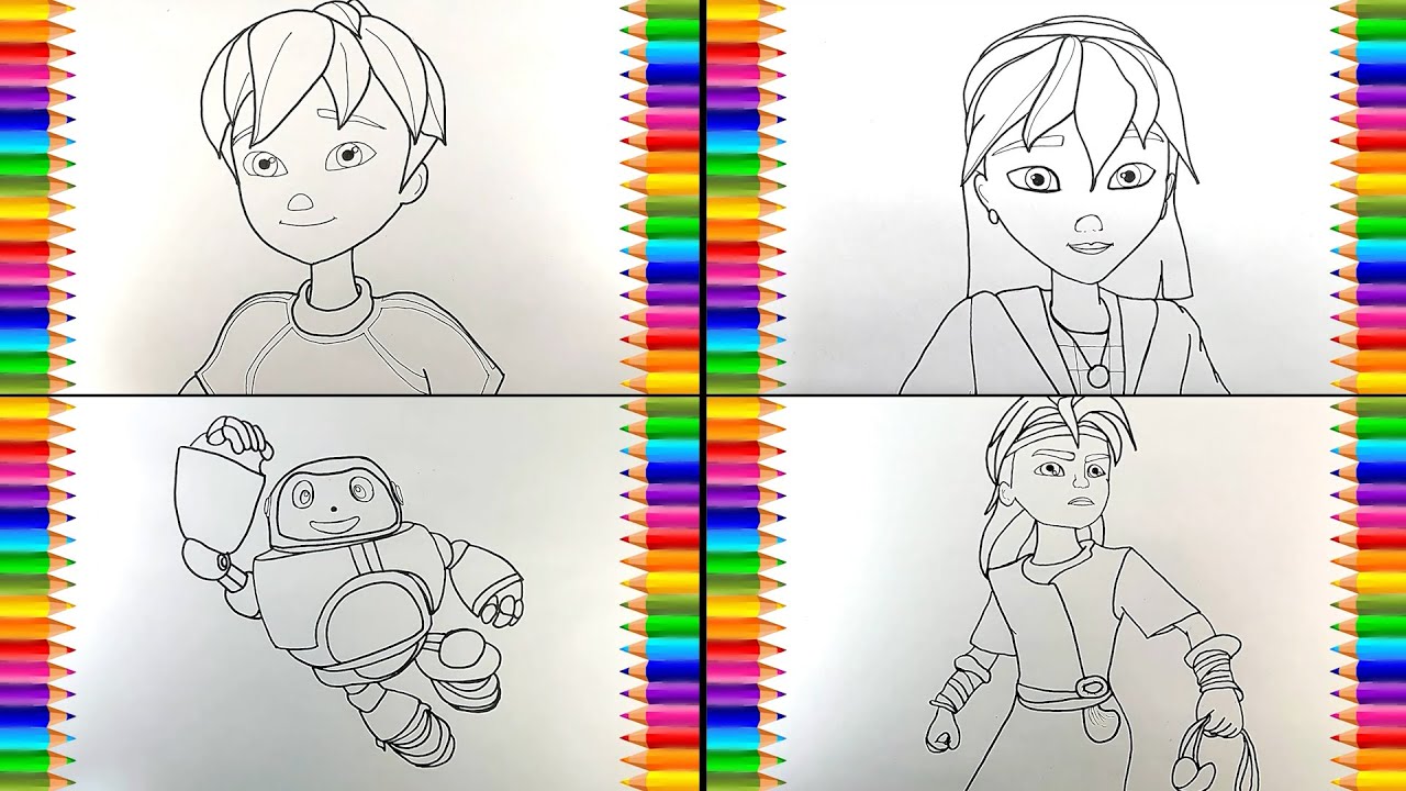 Superlibro | 4 Personajes para Dibujar Fácil - YouTube