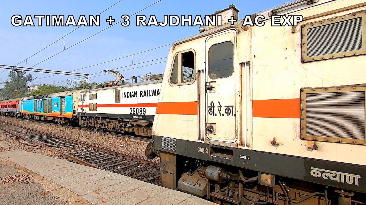 [7 in 1] Gatimaan+ 3 Rajdhani + AC Exp | LHB Storms at India`s Fastest ...