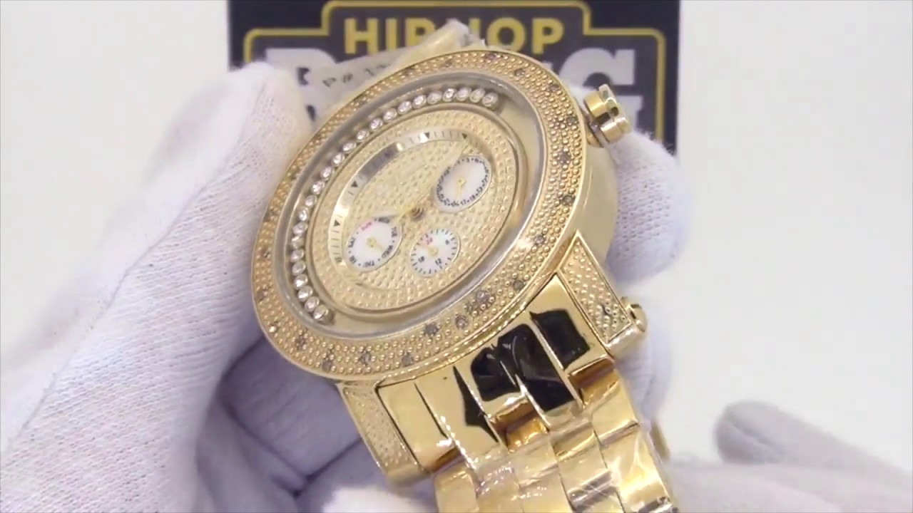Gold Floating Dial .25CTTW Diamond Jojino Watch - YouTube