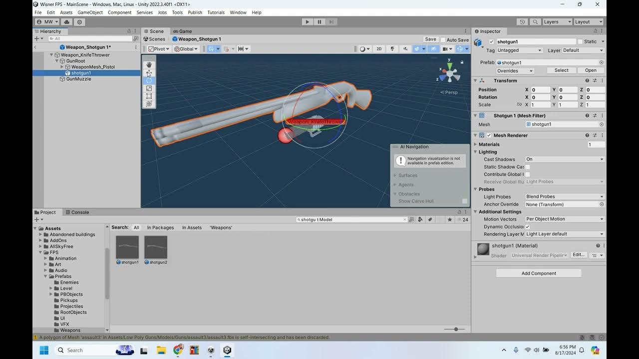 Creating And Editing Weapons In Unitys Fps Microgame Youtube