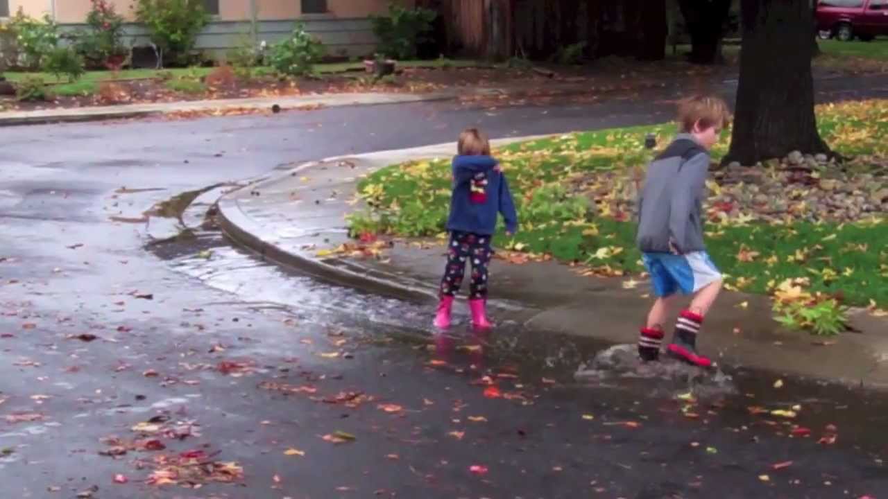Splashing in Puddles - YouTube