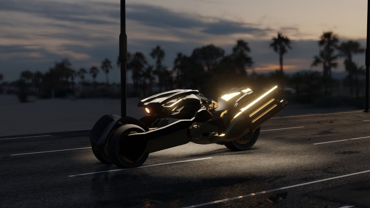Fenrir motorcycle from Final Fantasy VII 3D Model Showcase - YouTube