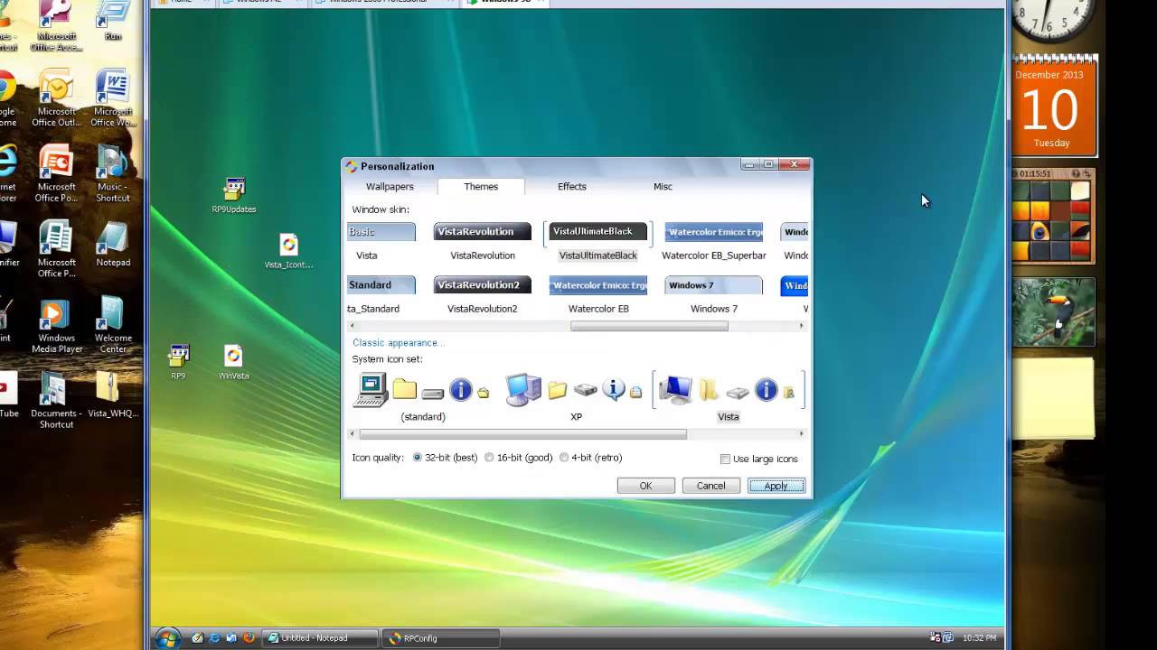 Windows 98 transformed into Windows Vista (OUTDATED) - YouTube