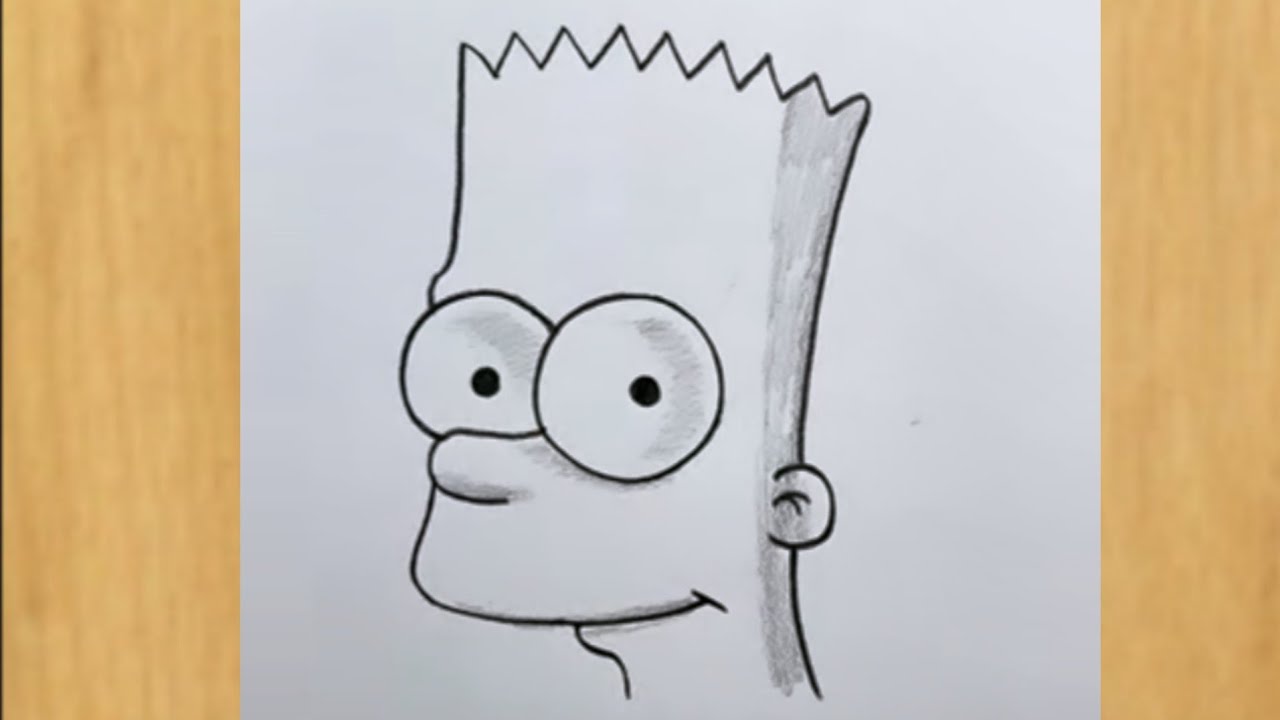 Easy drawings for beginners Bart || How to draw Bart simpson || Pencil sketch step by step - YouTube