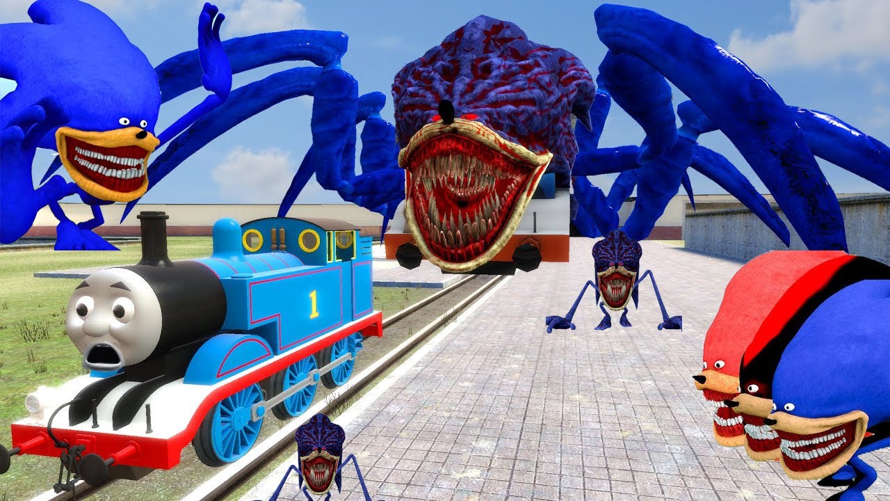 Building a Thomas Train Chased By Cursed Thomas turned into Shin Sonic ...