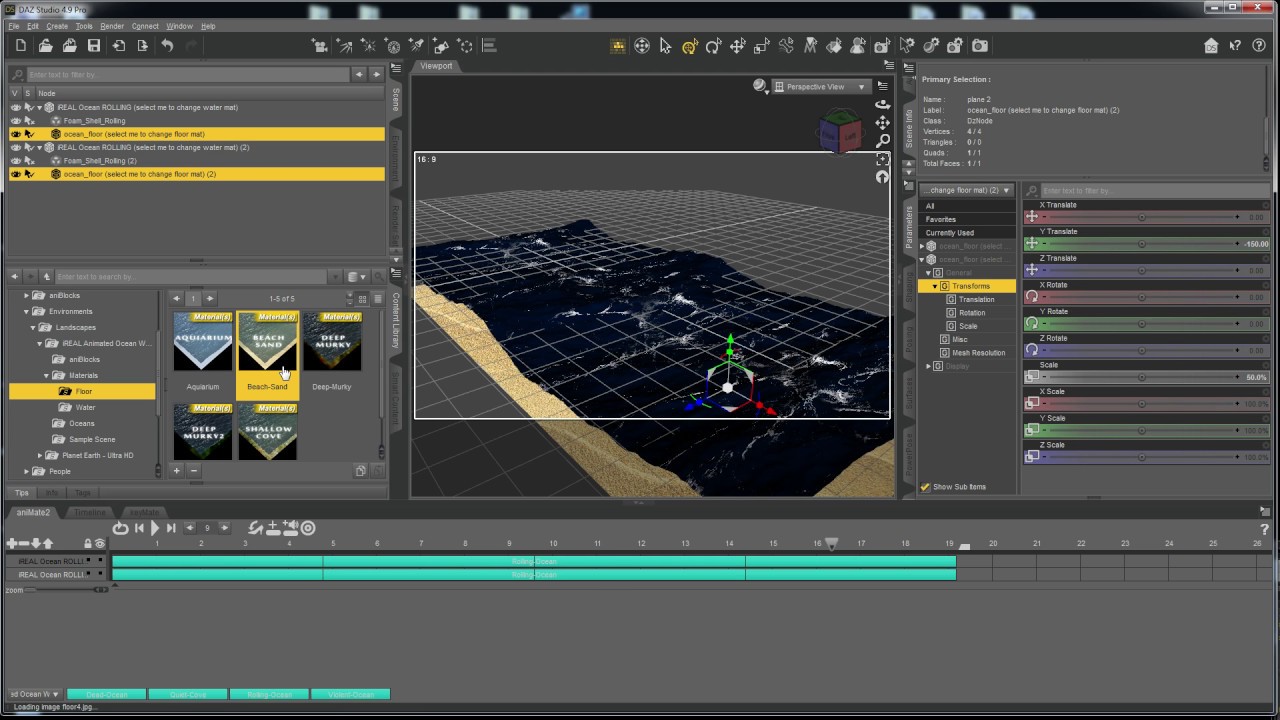 Animated Ocean Water System for Daz Studio (TUTORIAL) - YouTube