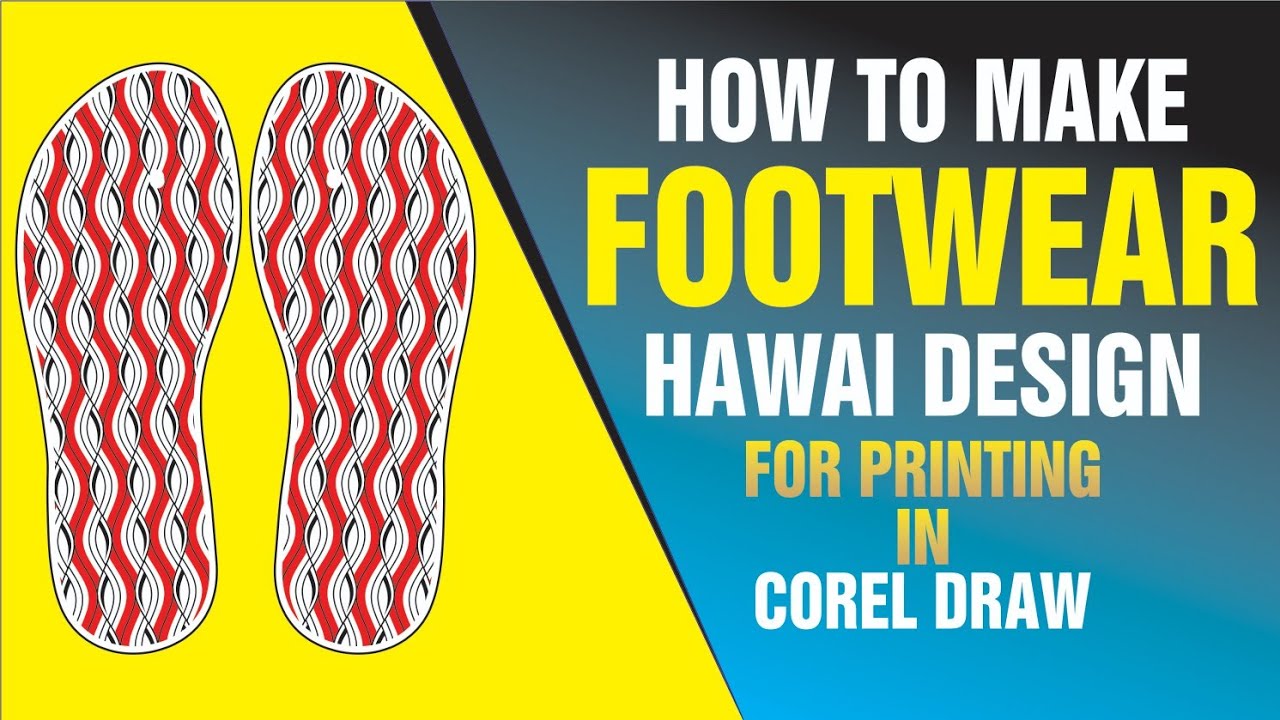 How to Make Footwear insole design For Printing (in core draw) - YouTube