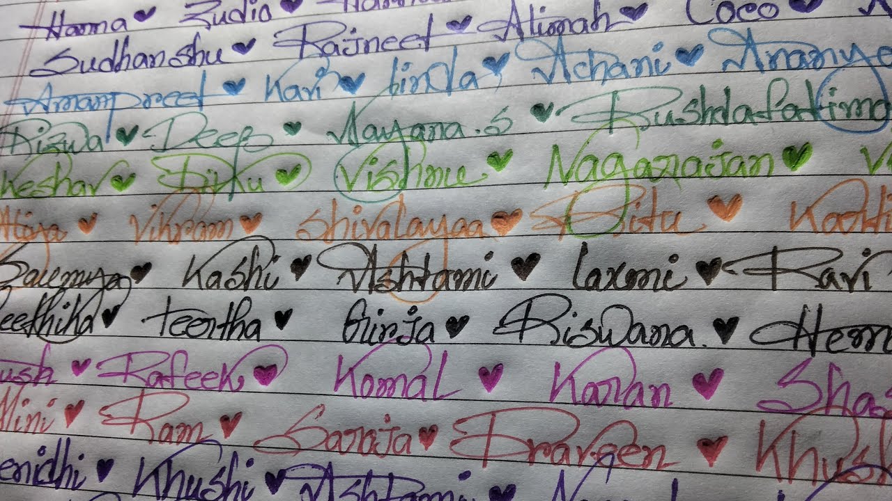 comment your name 📛 ll calligraphy ️ ll #live #name #nameart - YouTube