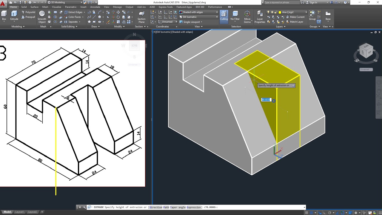 3D Modelleme Uygulama3 - YouTube