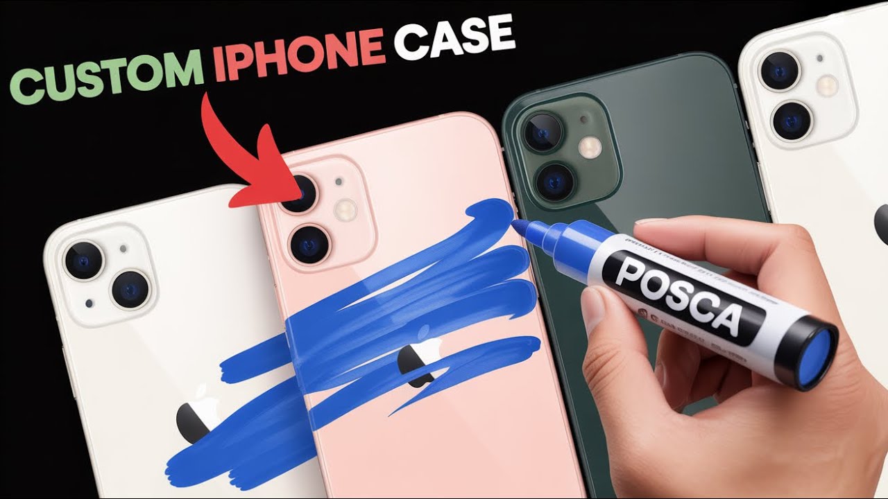 Customizing My Phone Case using Posca Markers! Satisfying! - YouTube