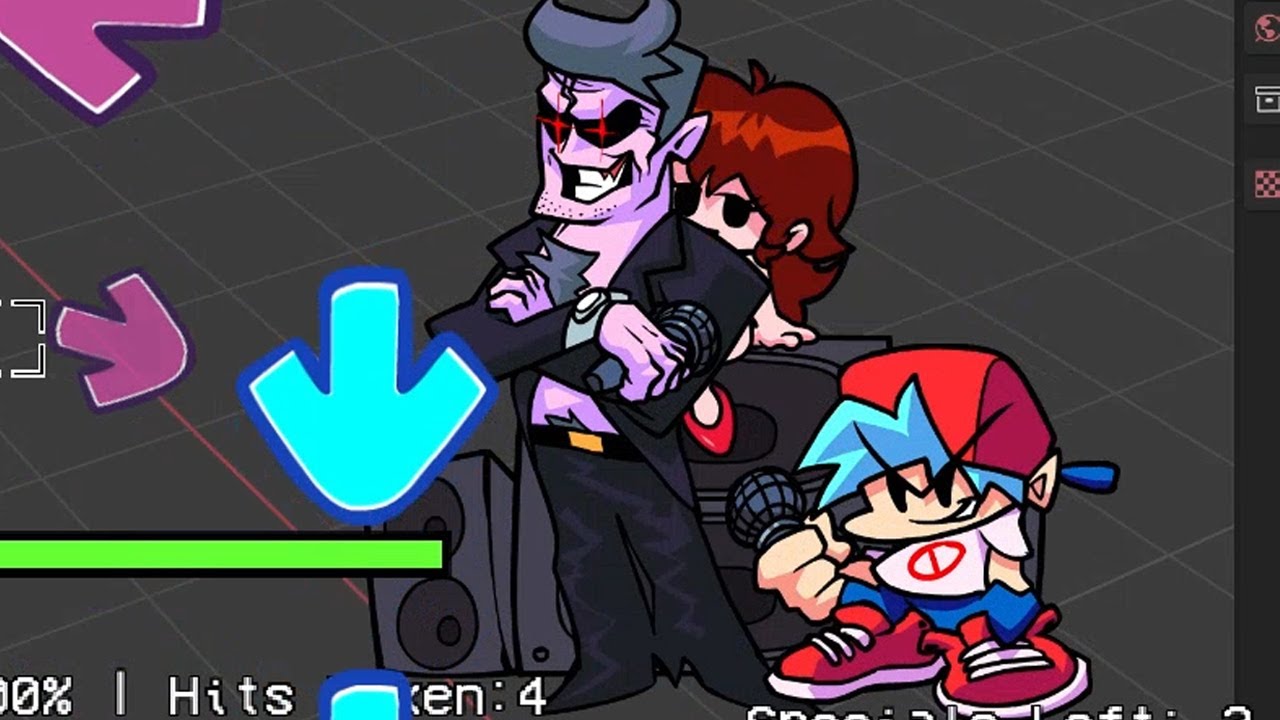 Friday Night Funkin' Vs Untextured Default Blender Cube Full Week (FNF ...