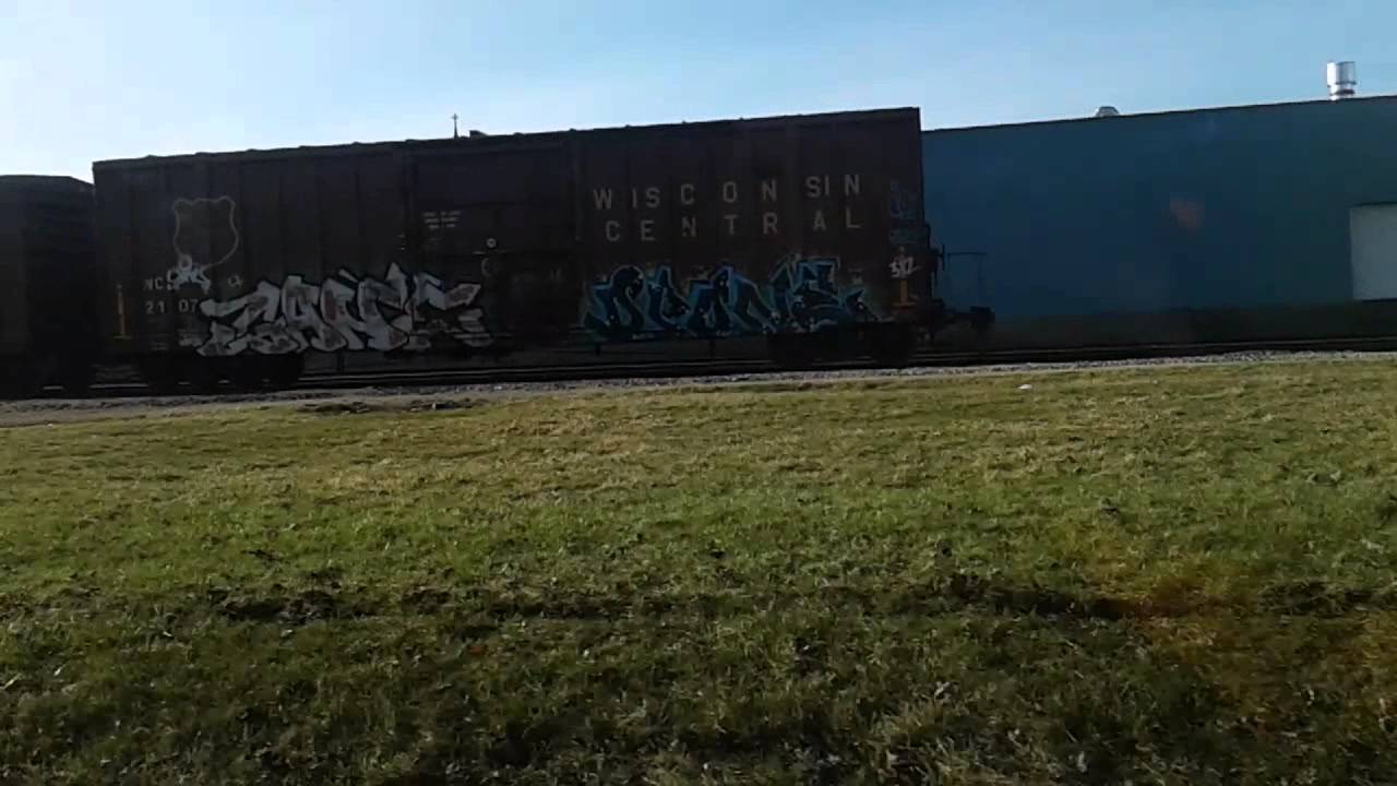 Graffiti on boxcars in wisconsin - YouTube
