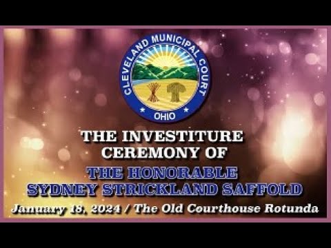 Judge Sydney Strickland Saffold Investiture January 18, 2024 - YouTube