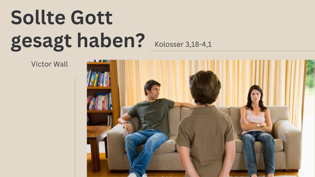 28.01.2024 Sollte Gott gesagt haben? (Victor Wall) - YouTube