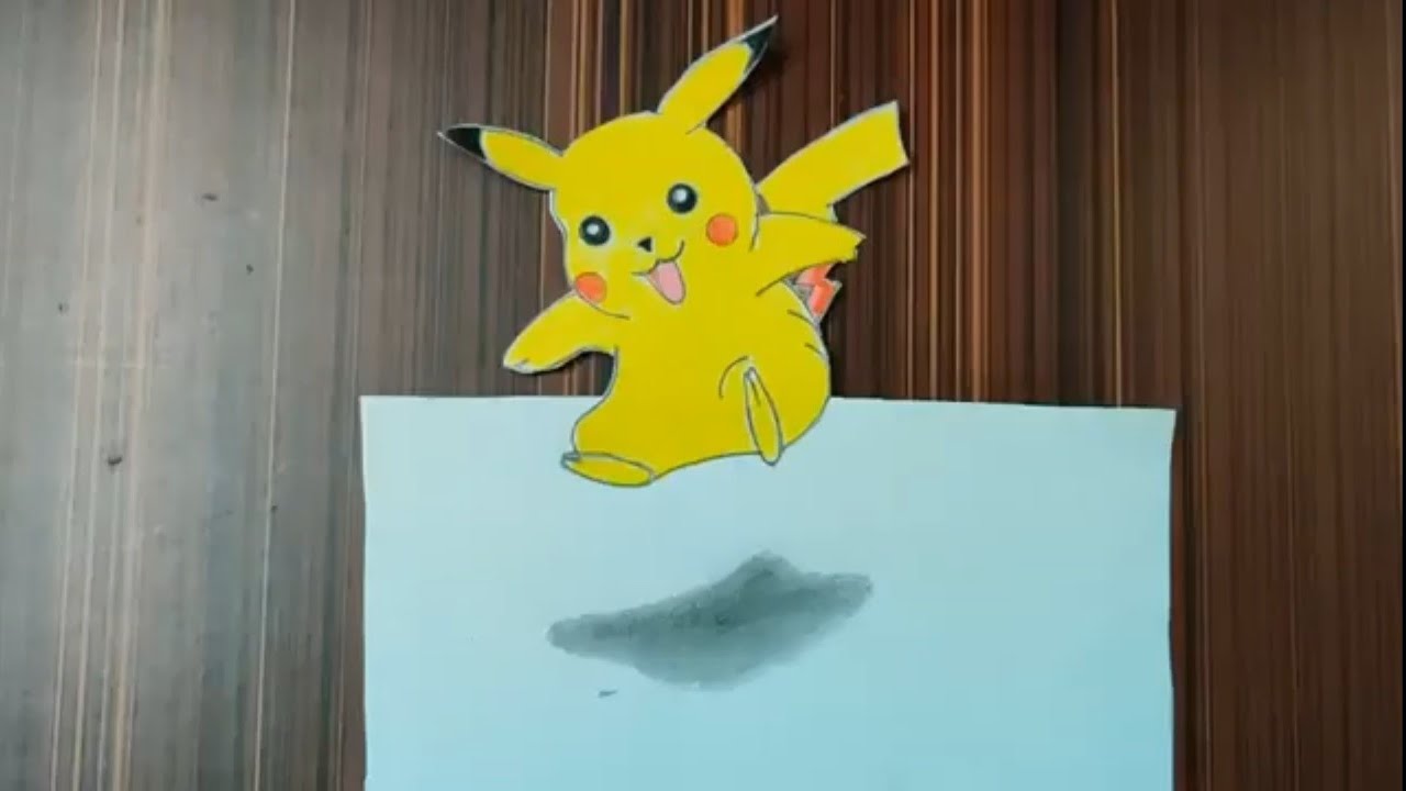 How To Draw Pokemon Pikachu - 3D Effect - YouTube