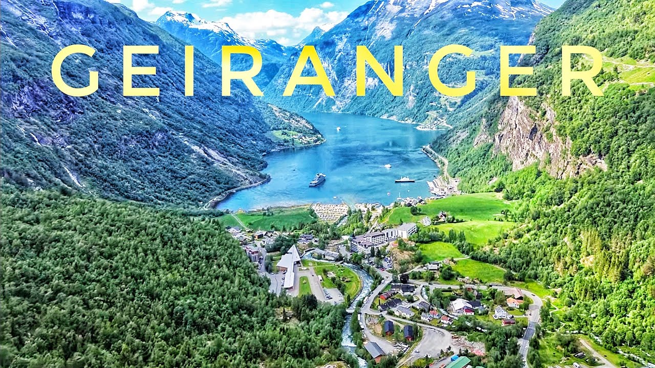 Geiranger - Long Flight over the fjord - YouTube