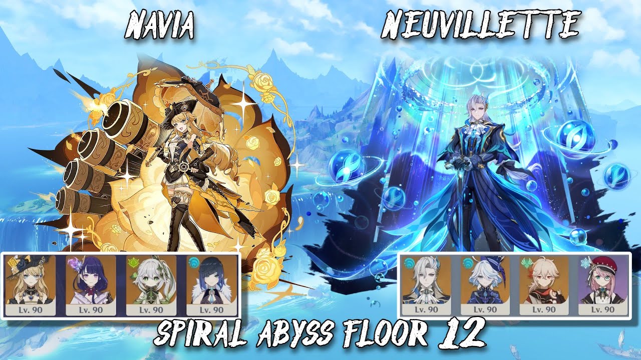 Navia Hyperbloom & Neuvillette Hypercarry // Spiral Abyss Floor 12 (9 ...