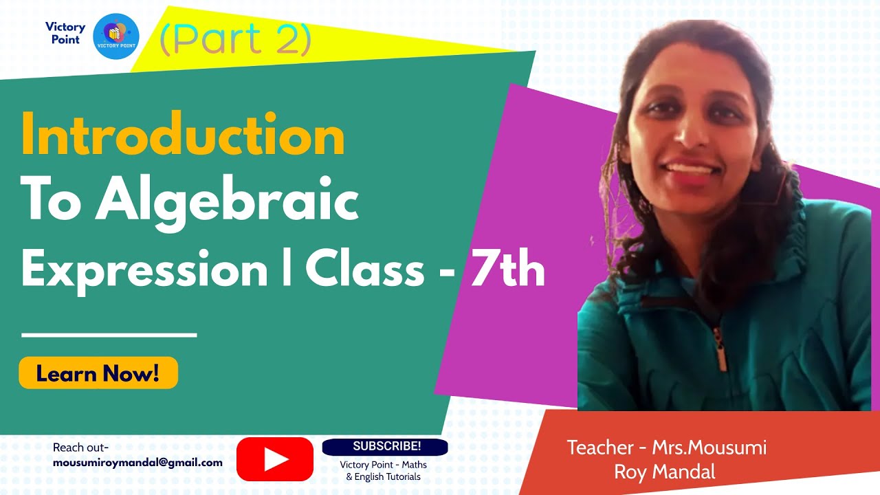 Introduction To Algebraic Expression of Class 7th | Victory Point Maths ...