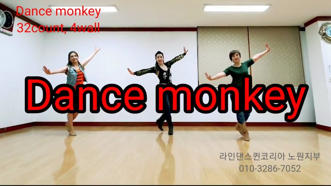 Dance Monkey Line Dance (Beginner) Alison Johnstone Demo l 라인댄스 - YouTube