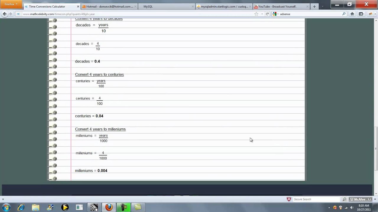 Time Conversions - YouTube