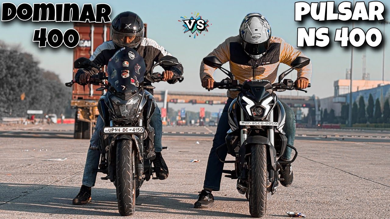 Bajaj Pulsar NS 400z vs Bajaj Dominar 400 || DRAG RACE - YouTube
