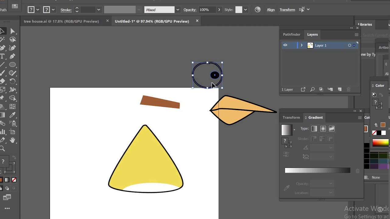 adobe illustration angry bird - YouTube