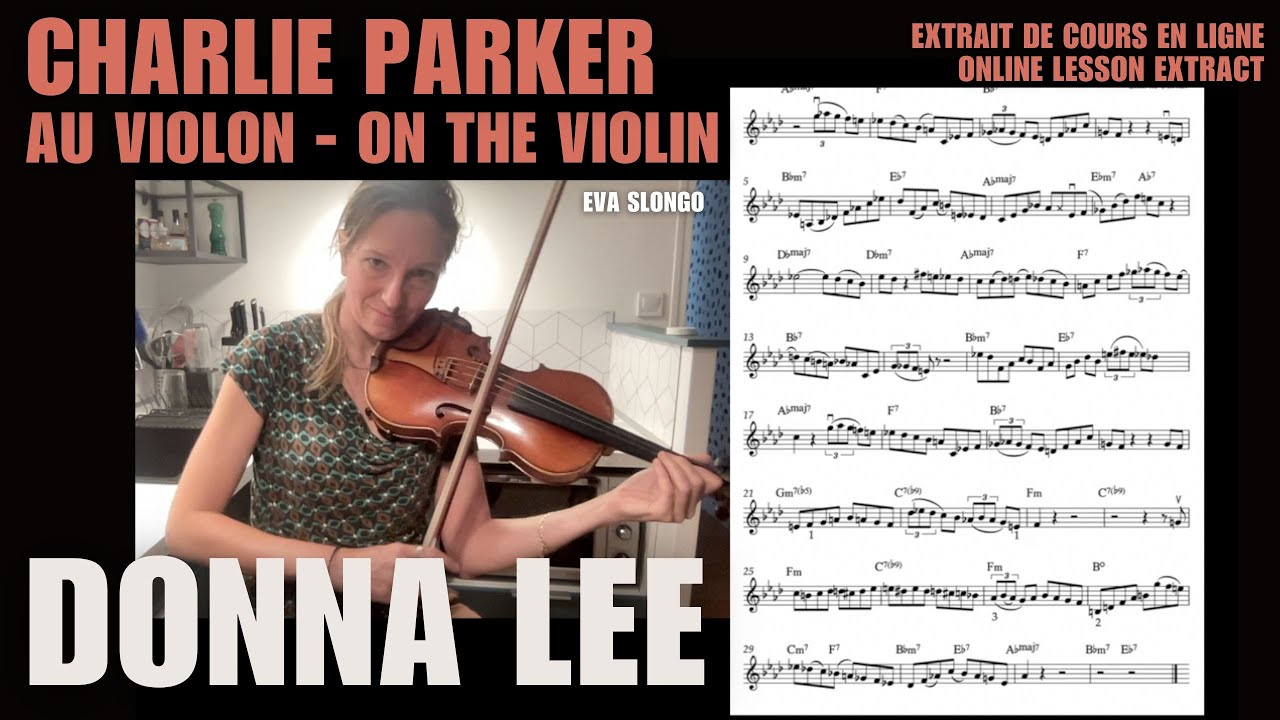 Donna lee - Charlie Parker / tutoriel de violon - YouTube