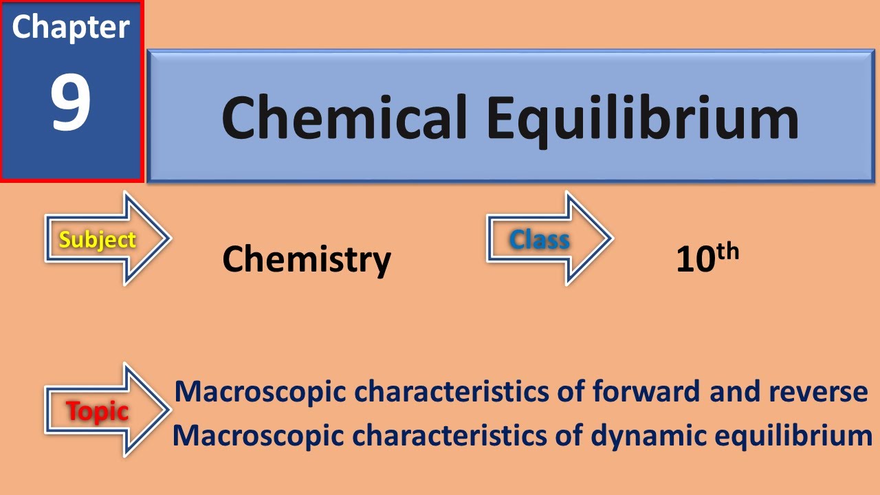 10th Chem, Ch # 9 macroscopic characteristics of dynamic equilibrium ...