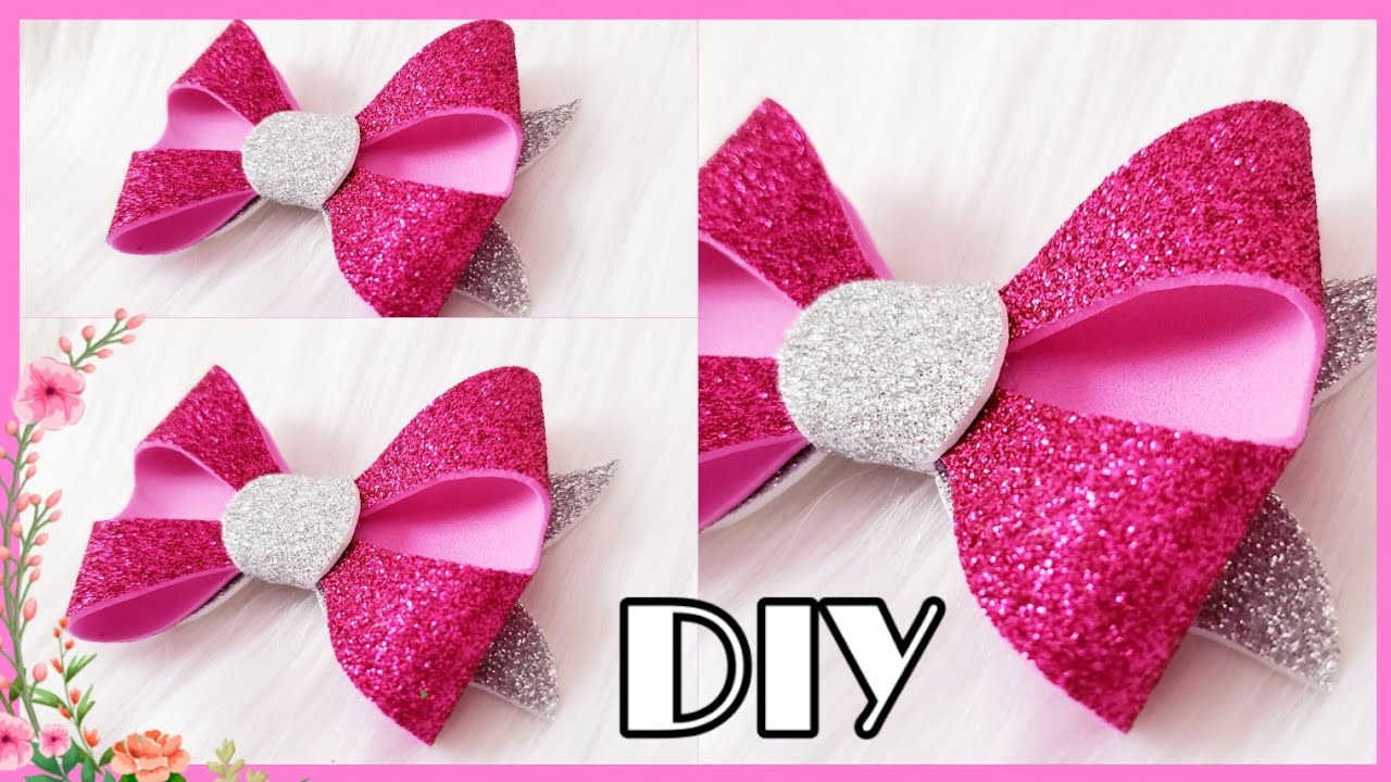 Lazos en foami HAZLO en pocos minutos.🎀 How to make a hair Bow - YouTube