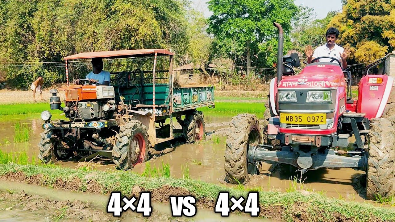 Unbelievable Battle Tractor vs Hand Engine - YouTube