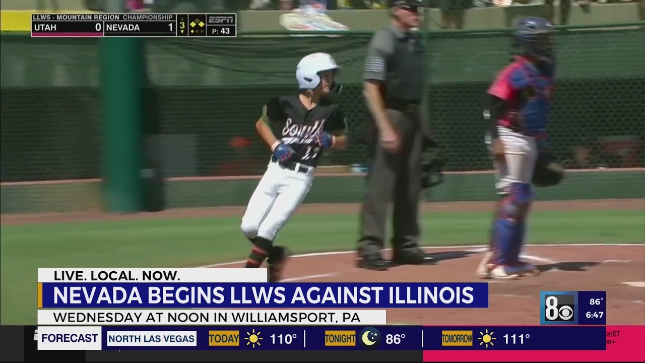 In congratulating the Summerlin South Little League team, Nate gets in ...