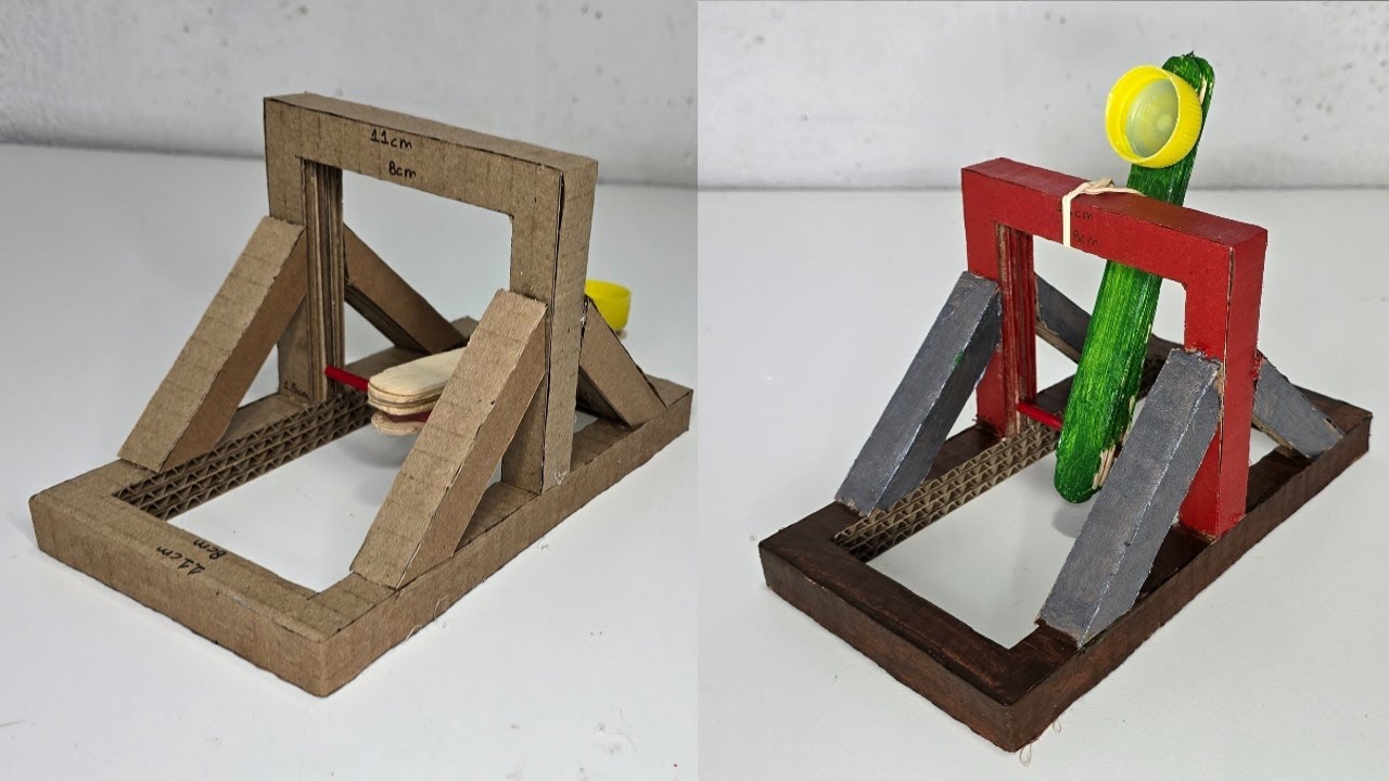 Como Hacer una Catapulta Casera (Maquina Simple) - YouTube
