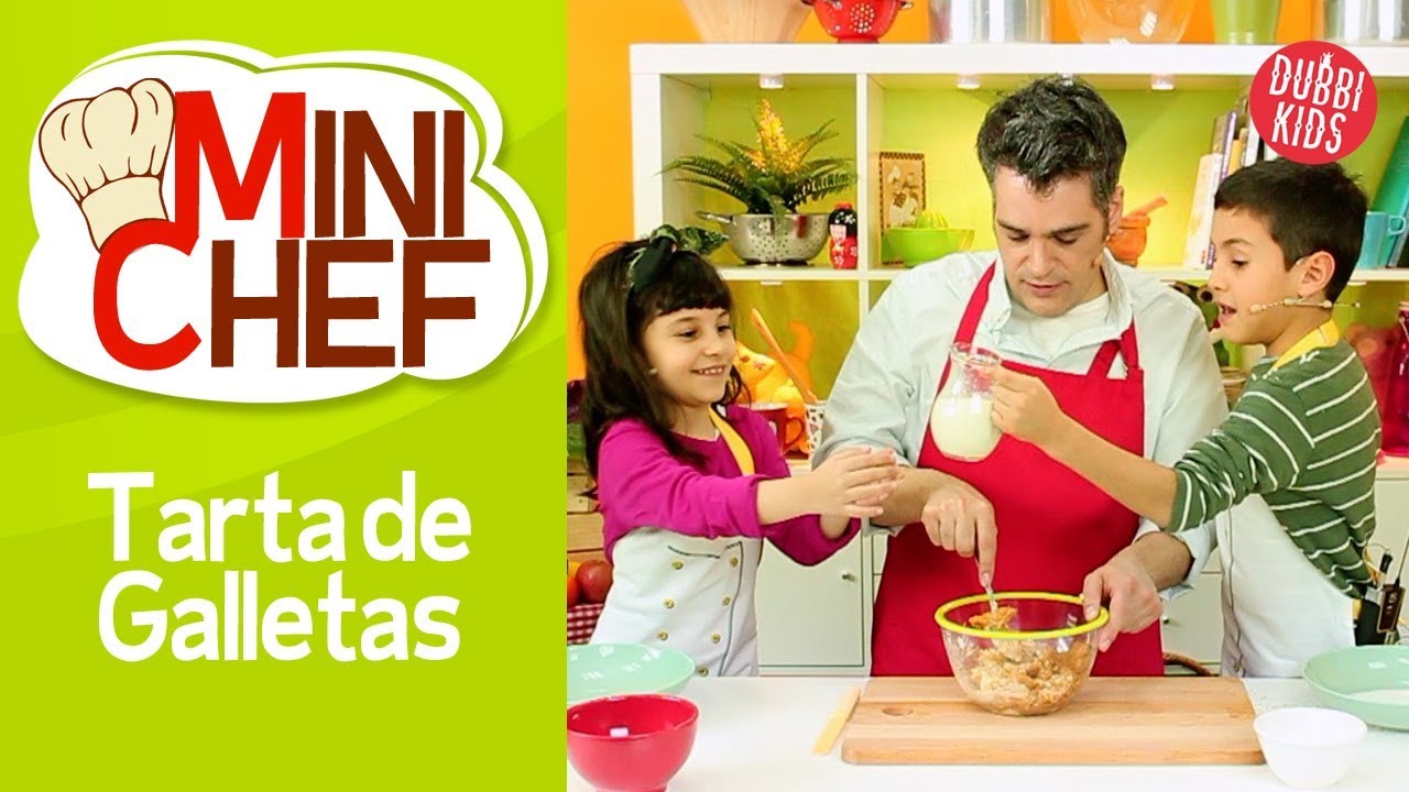 COCINA CON NIÑOS | Tarta de Galletas Fácil | Mini Chef - YouTube
