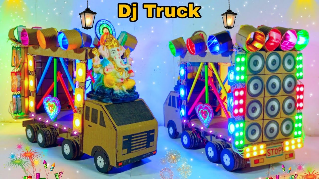 How to make mini truck at home | small dj gadi | dj setup | mini truck ...