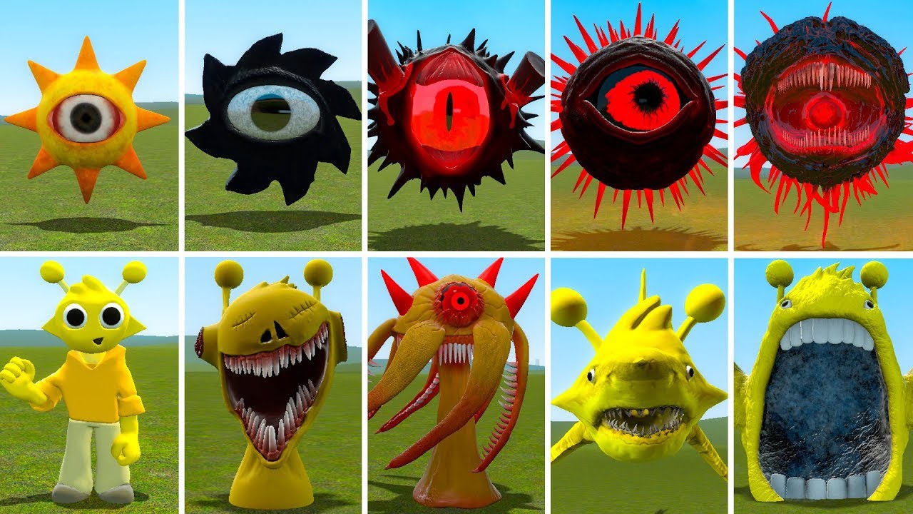 EVOLUTION OF ALL NEW PHASES OF SIMON YELLOW SPRUNKI VS ALL PHASE OF ...