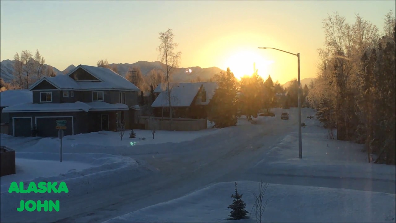 ALASKA STREET VIEW - Anchorage Sunrise - February 4th 2017 - Edited ...