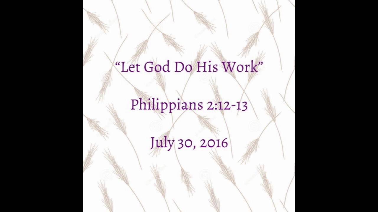 Let God Do His Work: Audio Recording - YouTube
