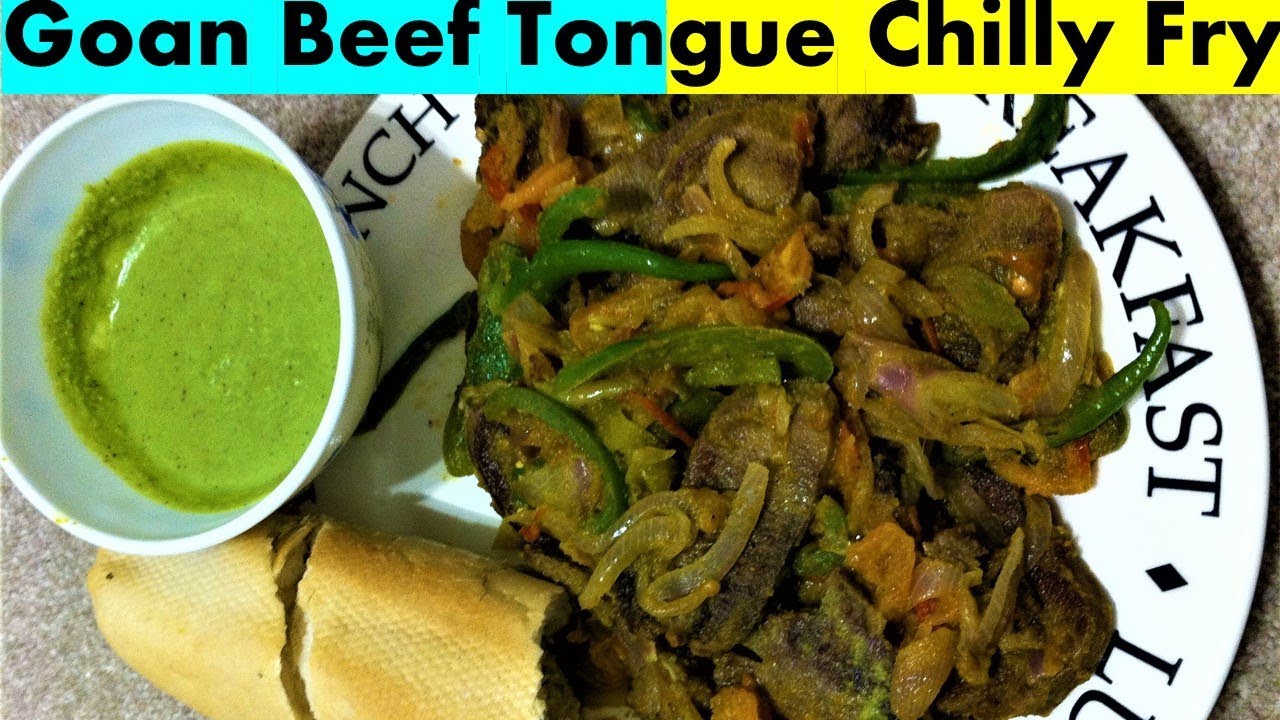 Goan Beef Tongue Chilly Fry | Goan Tongue Roast - YouTube