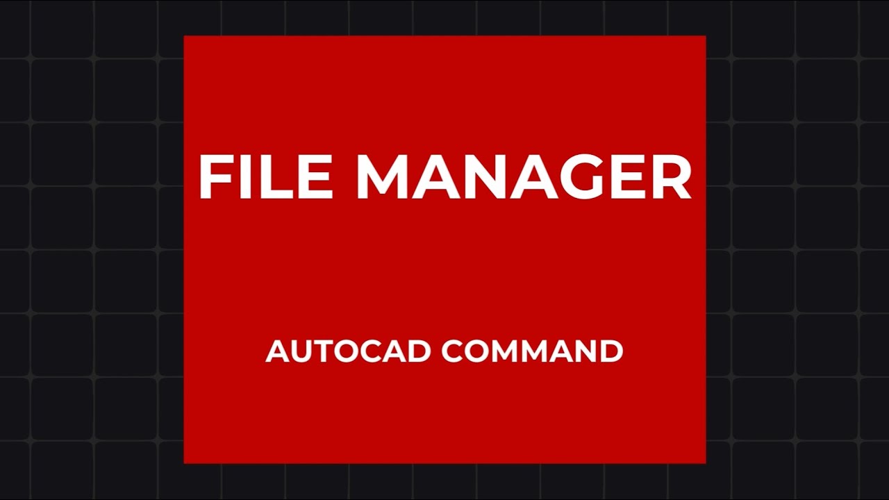 File Manager - CCcadTools | AutoCAD - YouTube