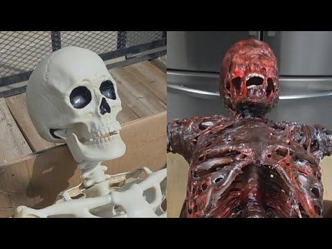 Let's make a realistic Halloween corpse!#Halloween #skeletons #props ...
