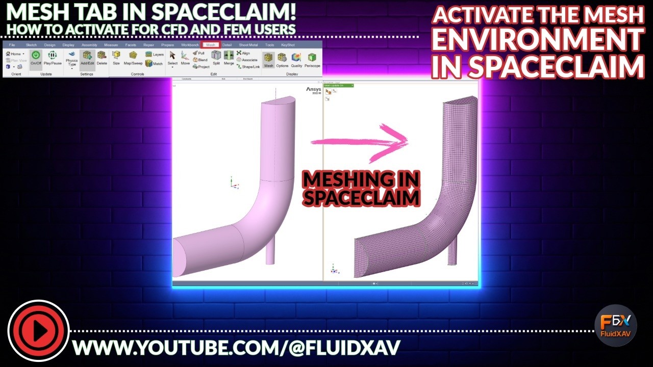 Activate the Mesh Tab in SpaceClaim | How to Activate for CFD and FEM ...