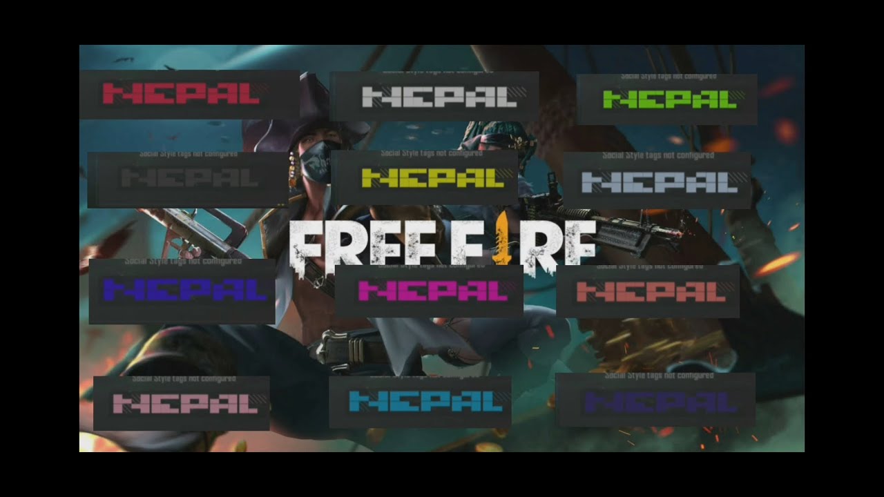 Freefire profile signature code for Nepal /12 different colours ...