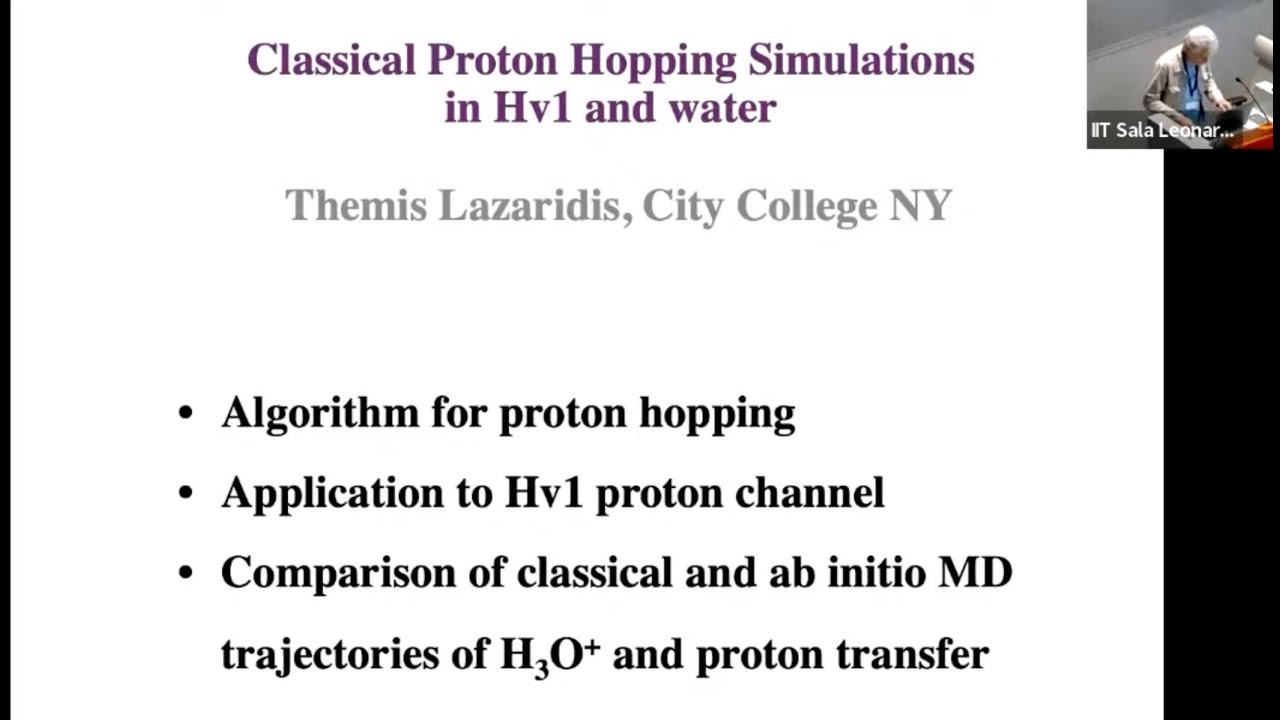 Classical proton hopping simulations in Hv1 and water - YouTube
