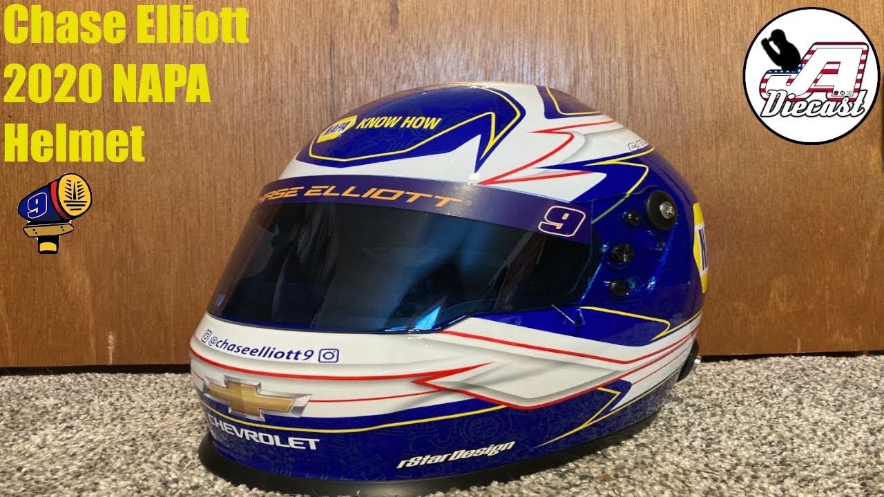 Chase Elliott 2020 NAPA Replica Helmet Review - YouTube