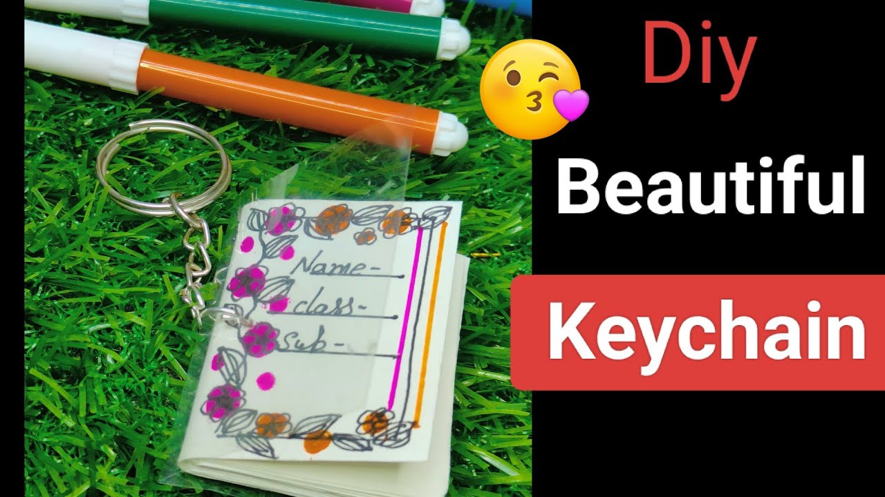 How to make a paper Keychain | DiY gift idea | Diy keychain | handmade ...