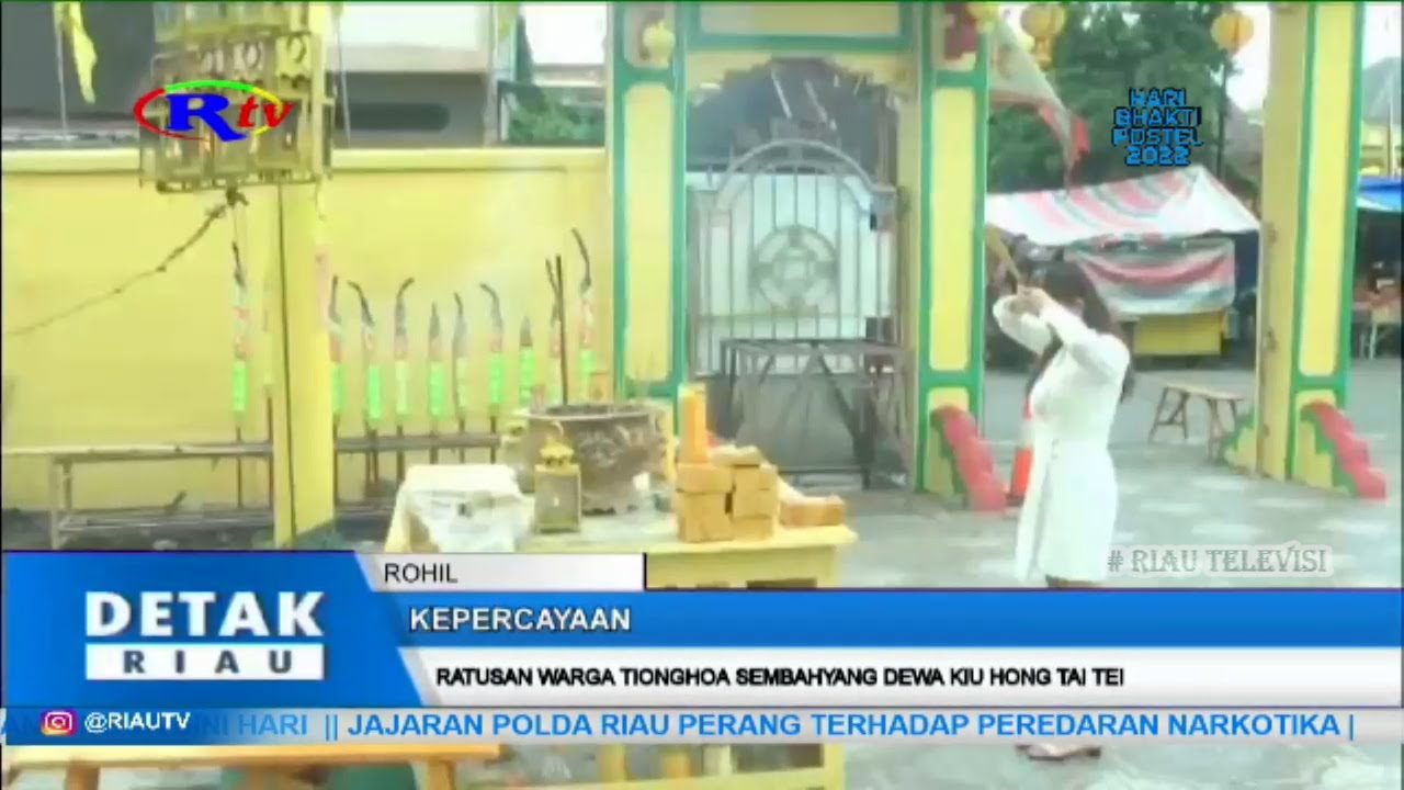 RATUSAN WARGA TIONGHOA SEMBAHYANG DEWA KIU HONG TAI TEI - YouTube