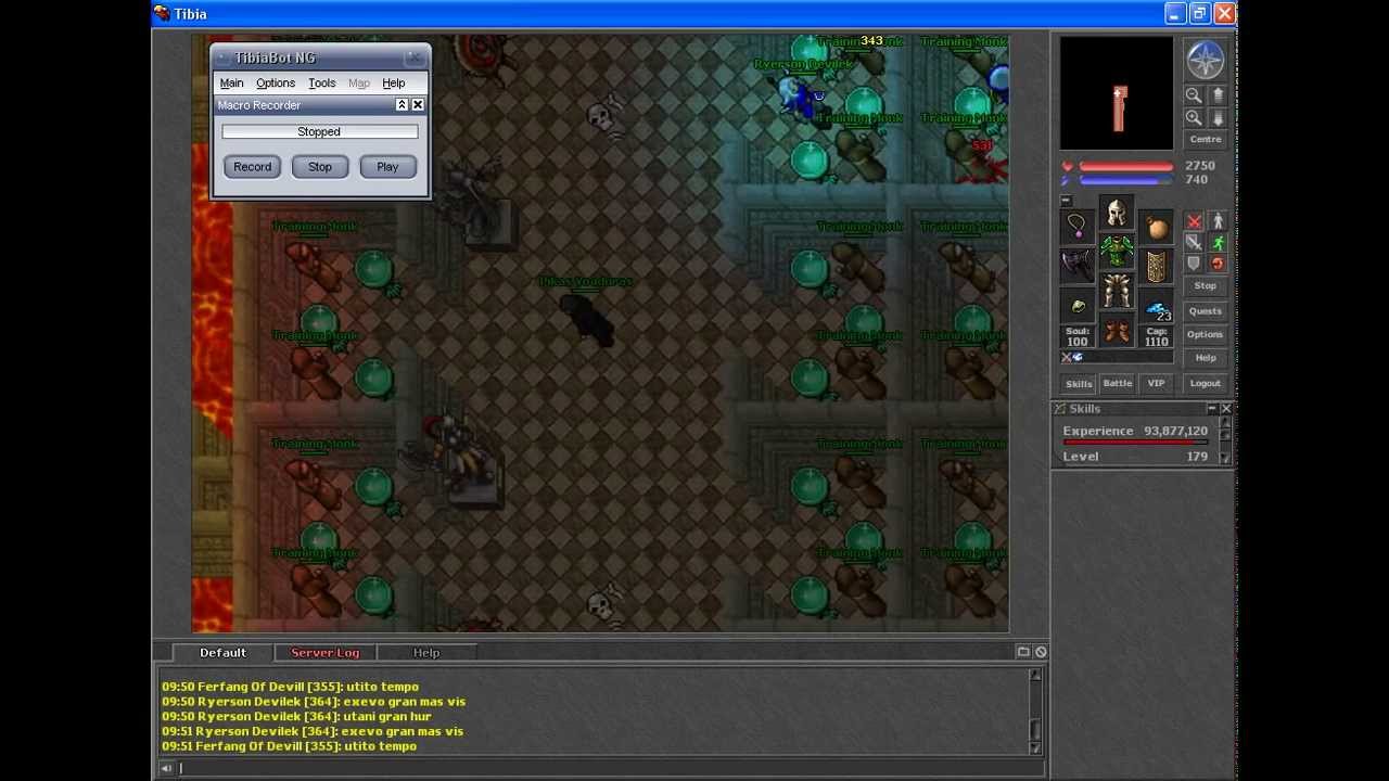 como usar bot NG no tibia skill rapido e facil - YouTube