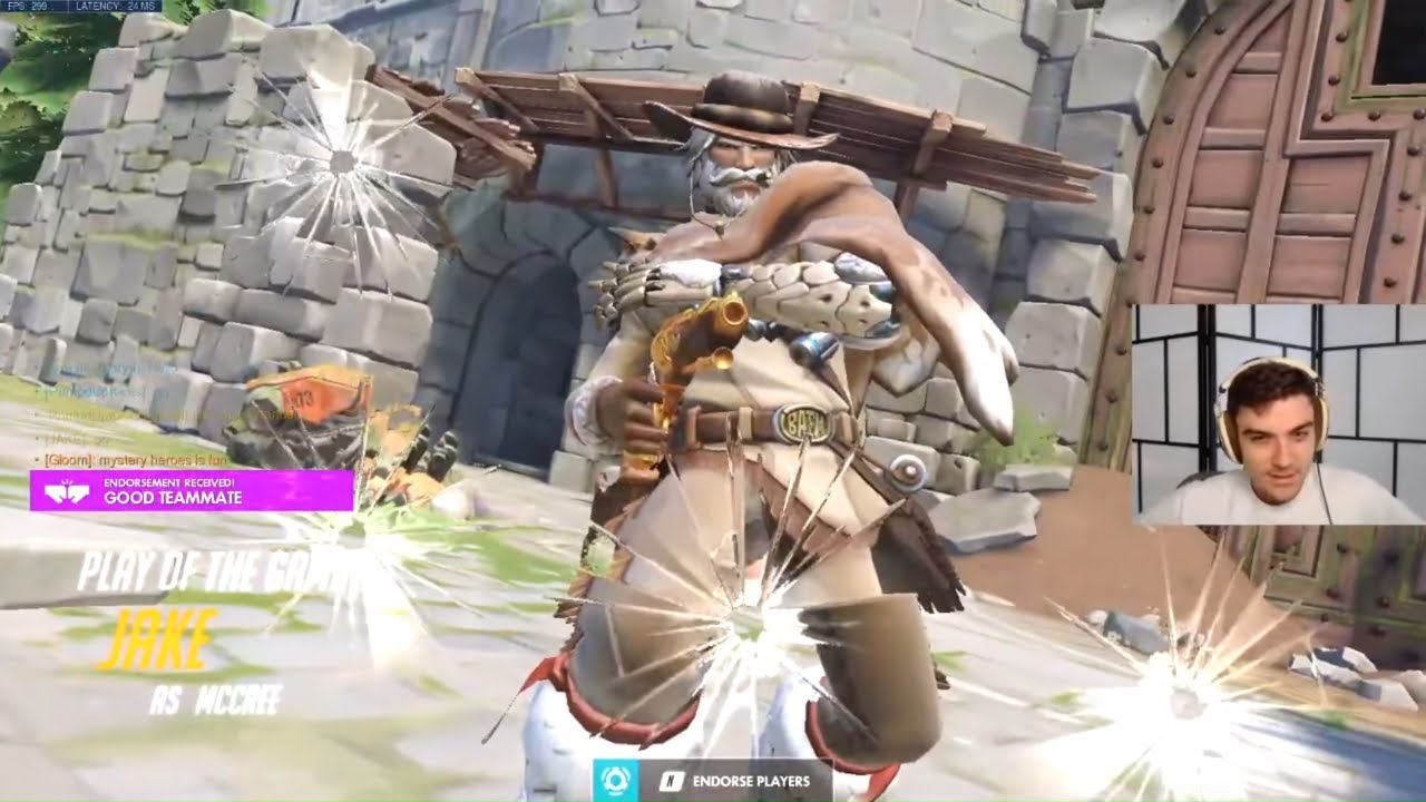 JAKE PRO MCCREE GAMEPLAY! POTG! [ OVERWATCH SEASON 23 TOP 500 ] - YouTube