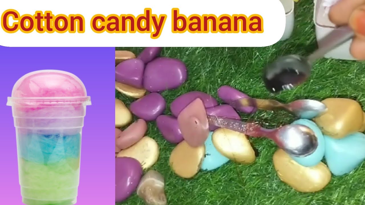 cotton candy banana ll mini food vairal hack ll pass ya fail - YouTube